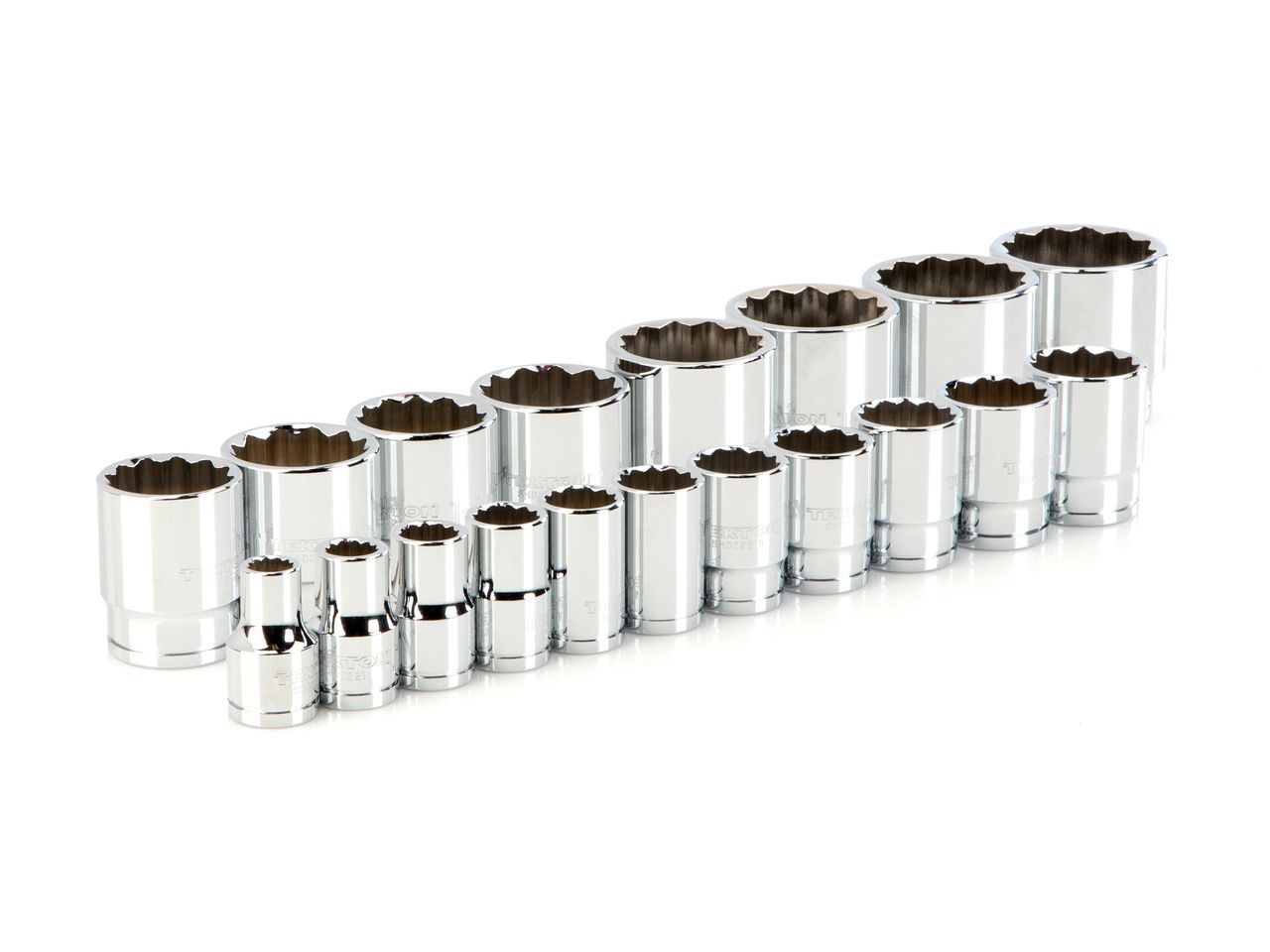 19-Piece 1/2 Inch Drive 12-Point Socket Set (3/8–1-1/2 in.) | TEKTON