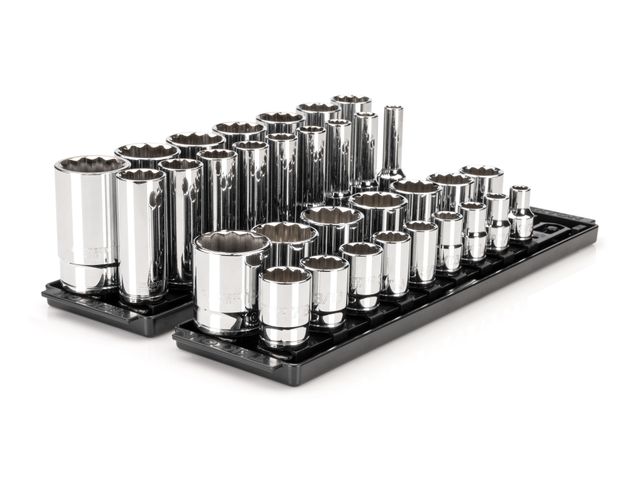 32-Piece 1/2 Inch Drive 12-Point Socket Set (3/8–1-5/16 in.) | TEKTON