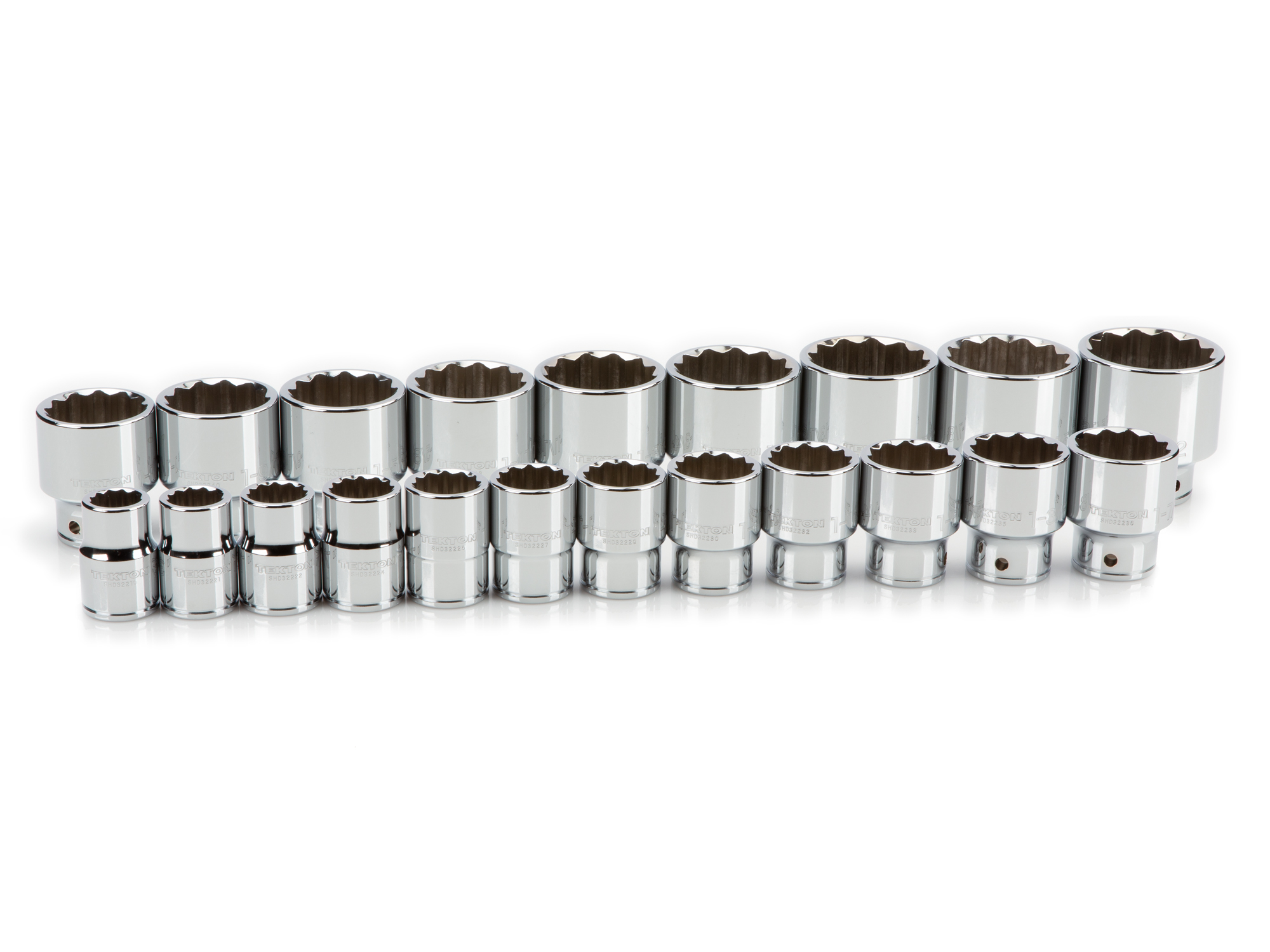 3/4 Inch Drive Shallow 12-Point Socket Set (3/4 - 2 in.) | TEKTON