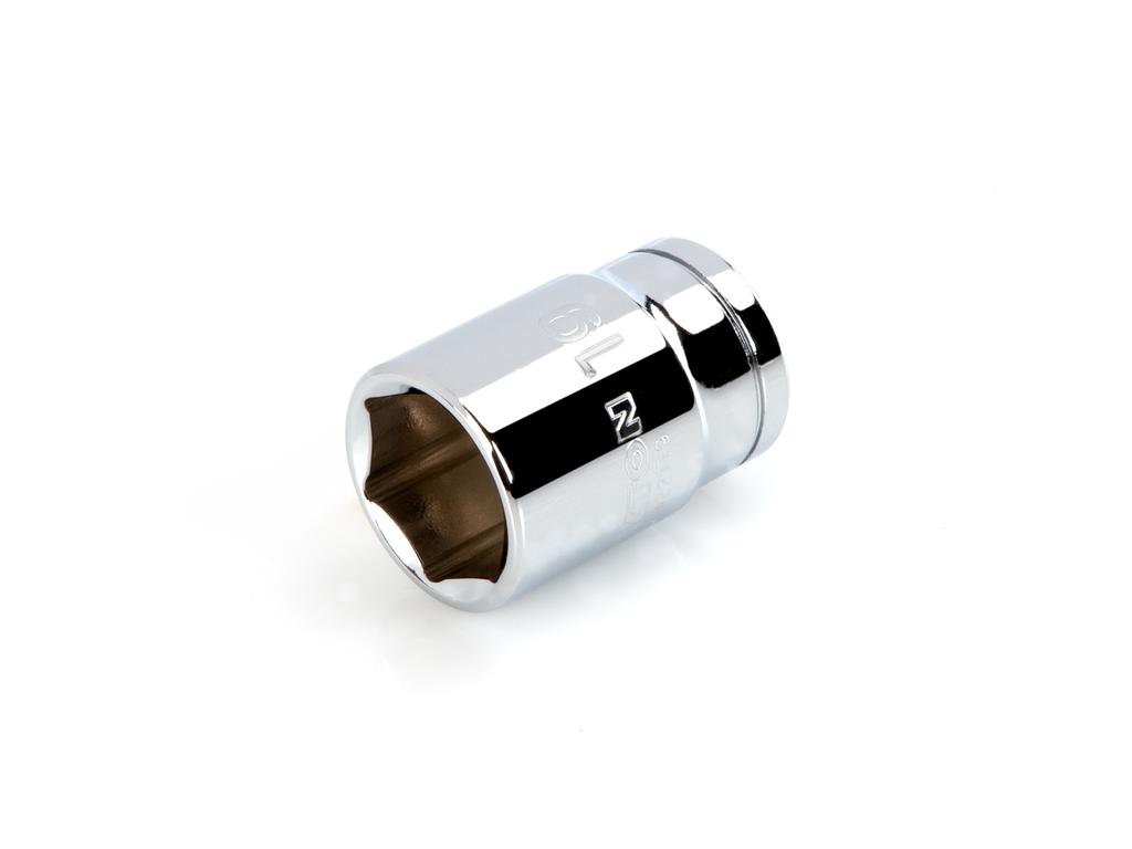 1/2 Inch Drive x 19 mm Shallow 6-Point Socket | TEKTON