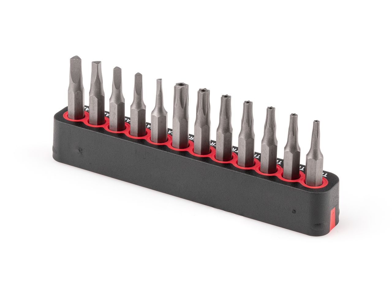 4 mm Tamper Star and Triangle Bit Set with Rail (12-Piece) | TEKTON