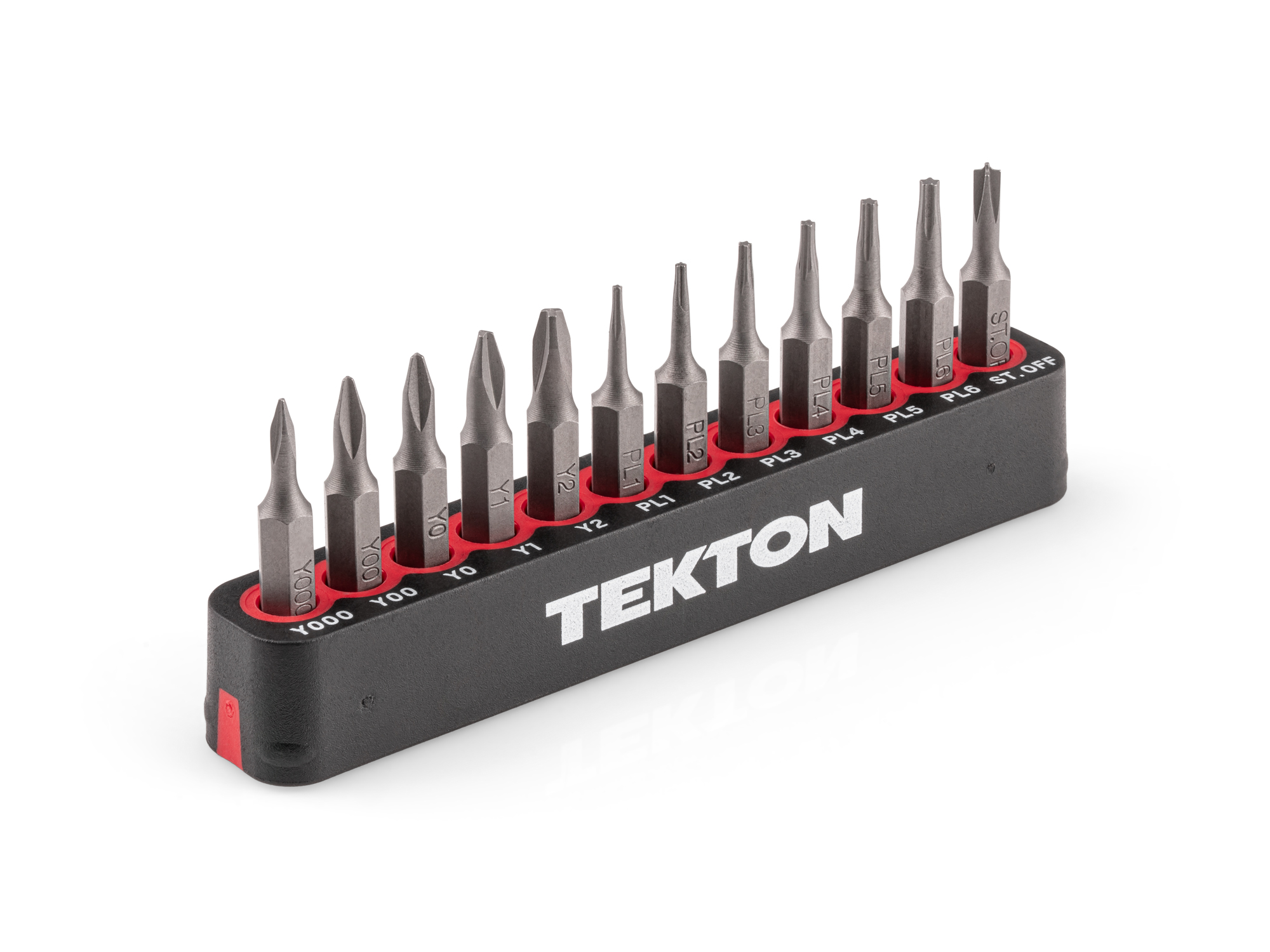 4 mm Electronics Bit Set with Rail (12-Piece) | TEKTON