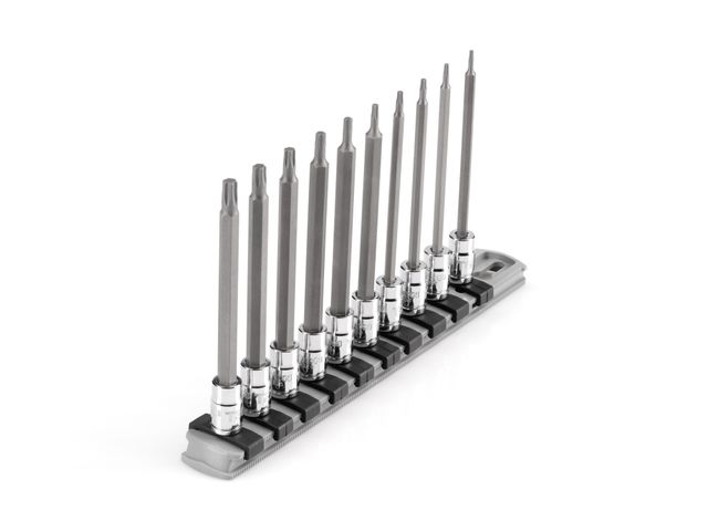 1/4 Inch Drive Long Hex Bit Socket Set (T6–T30) | TEKTON