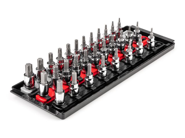 31-Piece 3/8 Inch Drive Hex/Torx Bit Socket Set | TEKTON