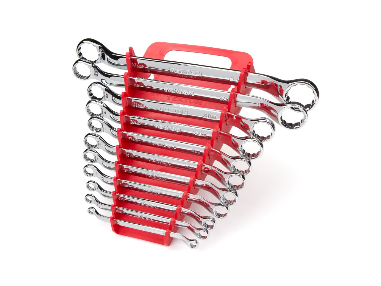 11-Piece 45-Degree Offset Box End Wrench Set with Holder | TEKTON