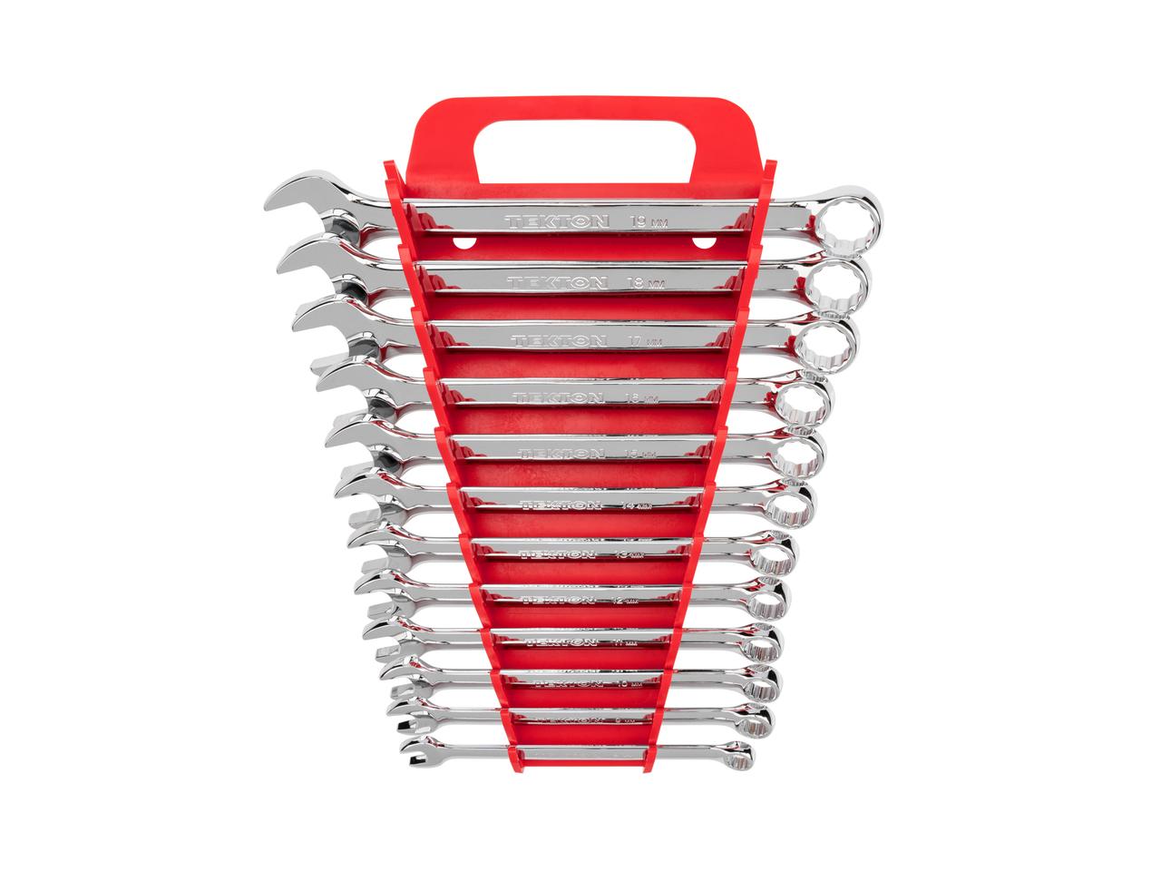 Combination Wrench Set with Holder (8–19 mm) | TEKTON