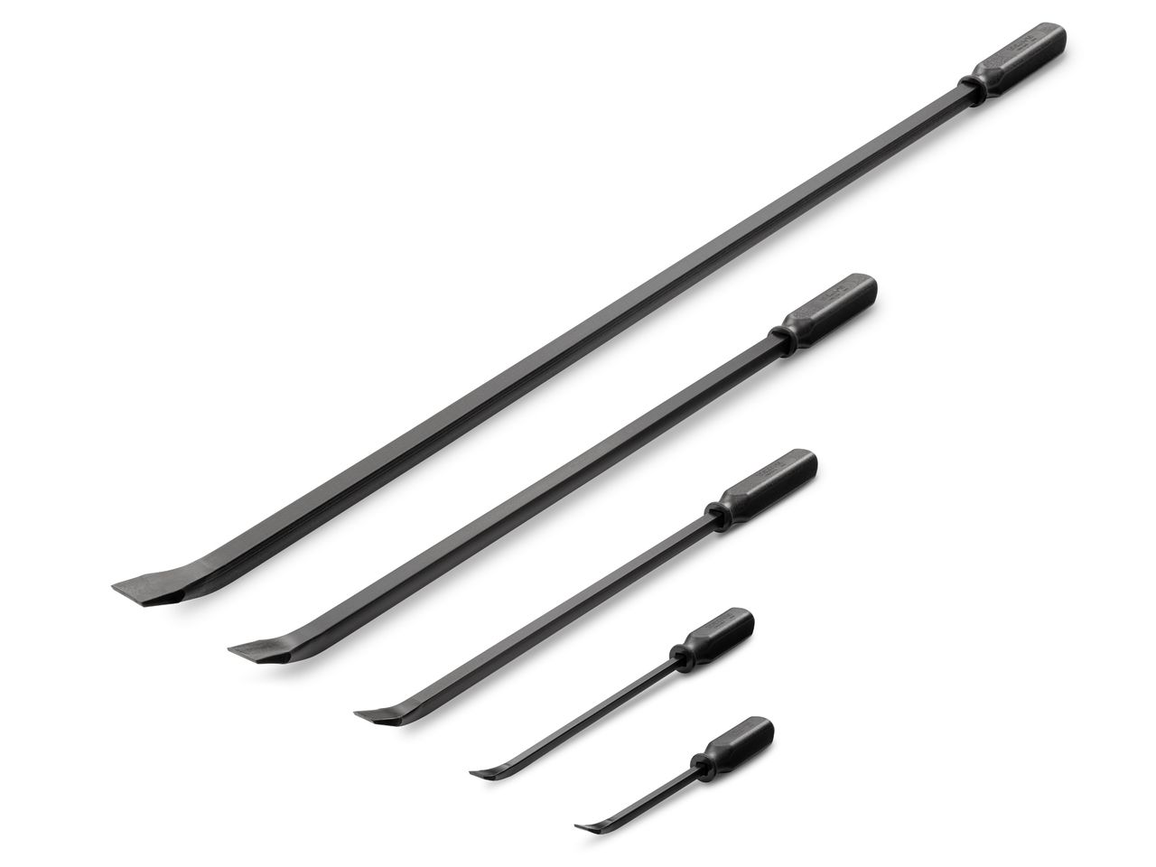 5-Piece Angled End Handled Pry Bar Set | TEKTON