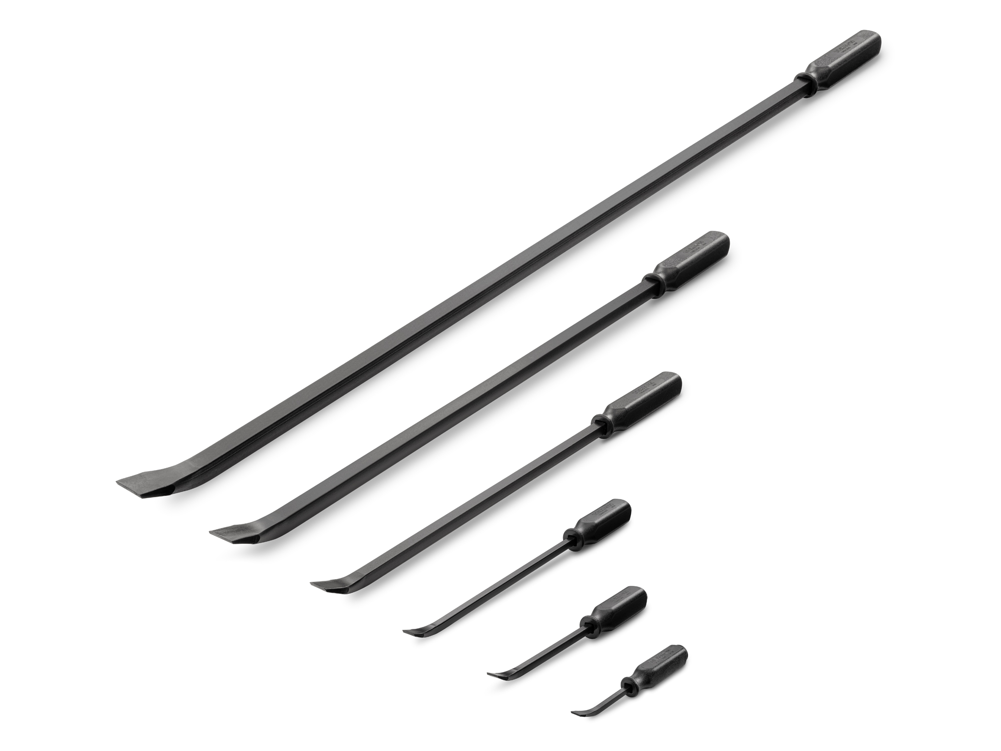 Angled End Pry Bar Set (8, 12, 17, 25, 36, 45 Inch) | TEKTON