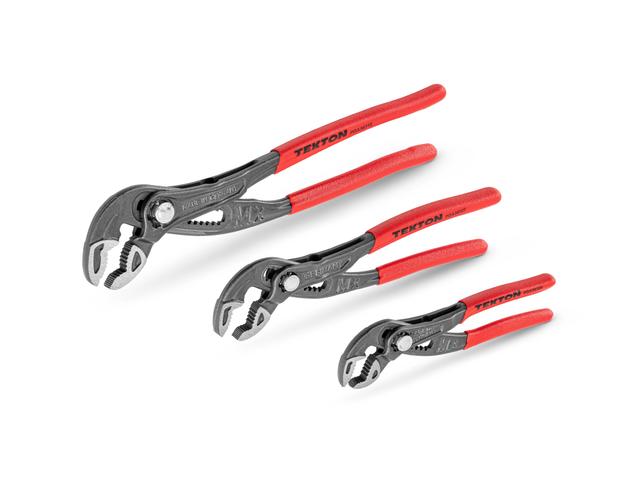 Angle Nose Push Button Adjustable Pliers Set, 3-Piece | TEKTON
