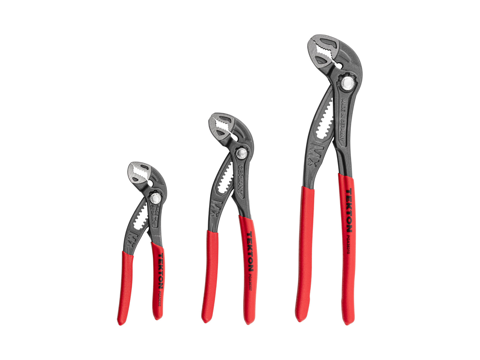 Angle Nose Push Button Adjustable Pliers Set, 3-Piece | TEKTON