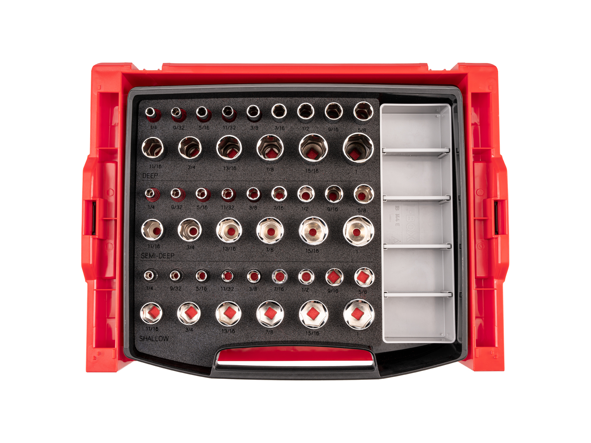 3/8 Inch Drive 6-Point Socket Set with Foam (45-Piece) | TEKTON