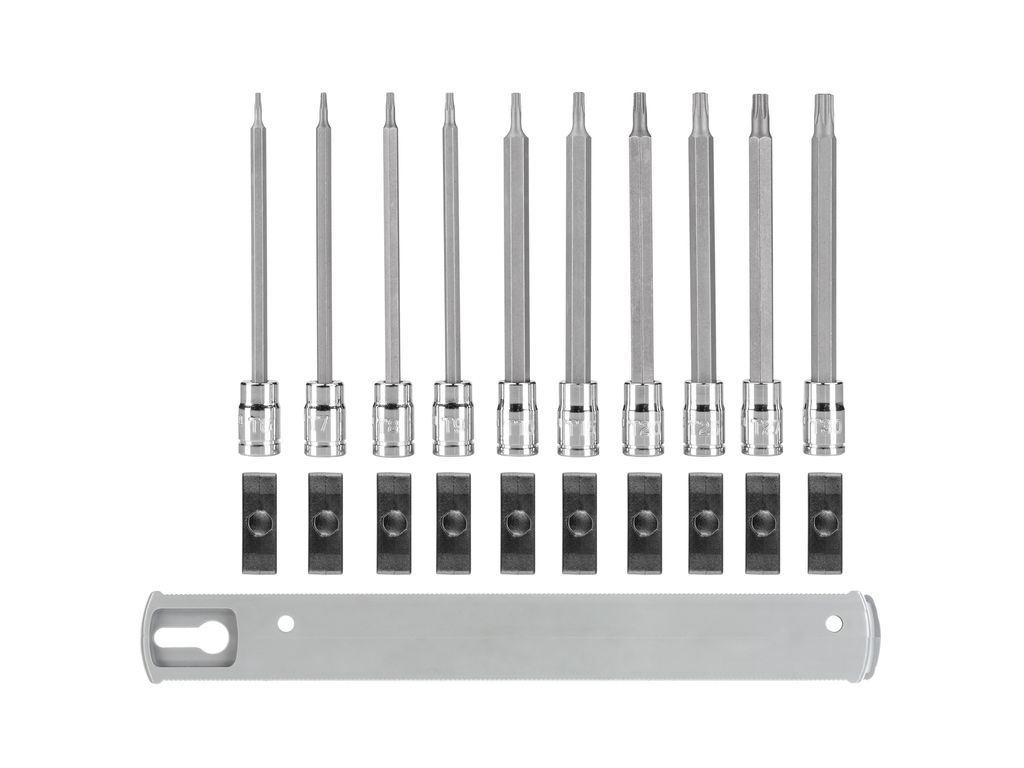 1/4 Inch Drive Long Hex Bit Socket Set (T6–T30) | TEKTON