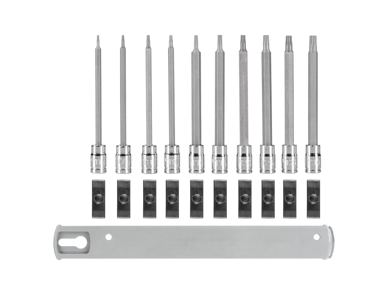 1/4 Inch Drive Long Hex Bit Socket Set (T6–T30) | TEKTON