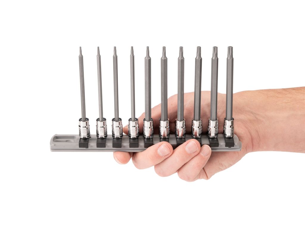 1/4 Inch Drive Long Hex Bit Socket Set (T6–T30) | TEKTON