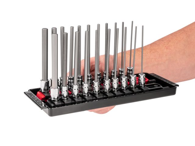 1/4 Inch Drive Long Hex Bit Socket Set (21-Piece) | TEKTON