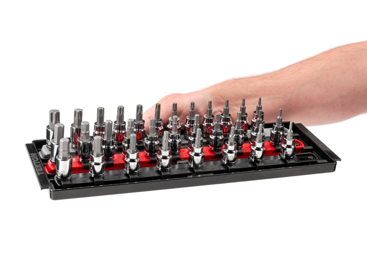 31-Piece 3/8 Inch Drive Hex/Torx Bit Socket Set | TEKTON