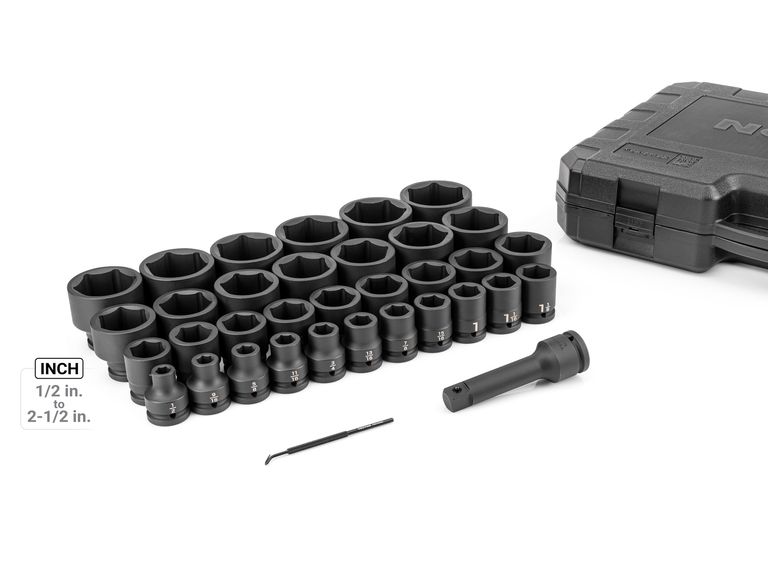 3/4 Inch Drive Impact Socket Set with Case (1/2–2-1/2 Inch) | TEKTON