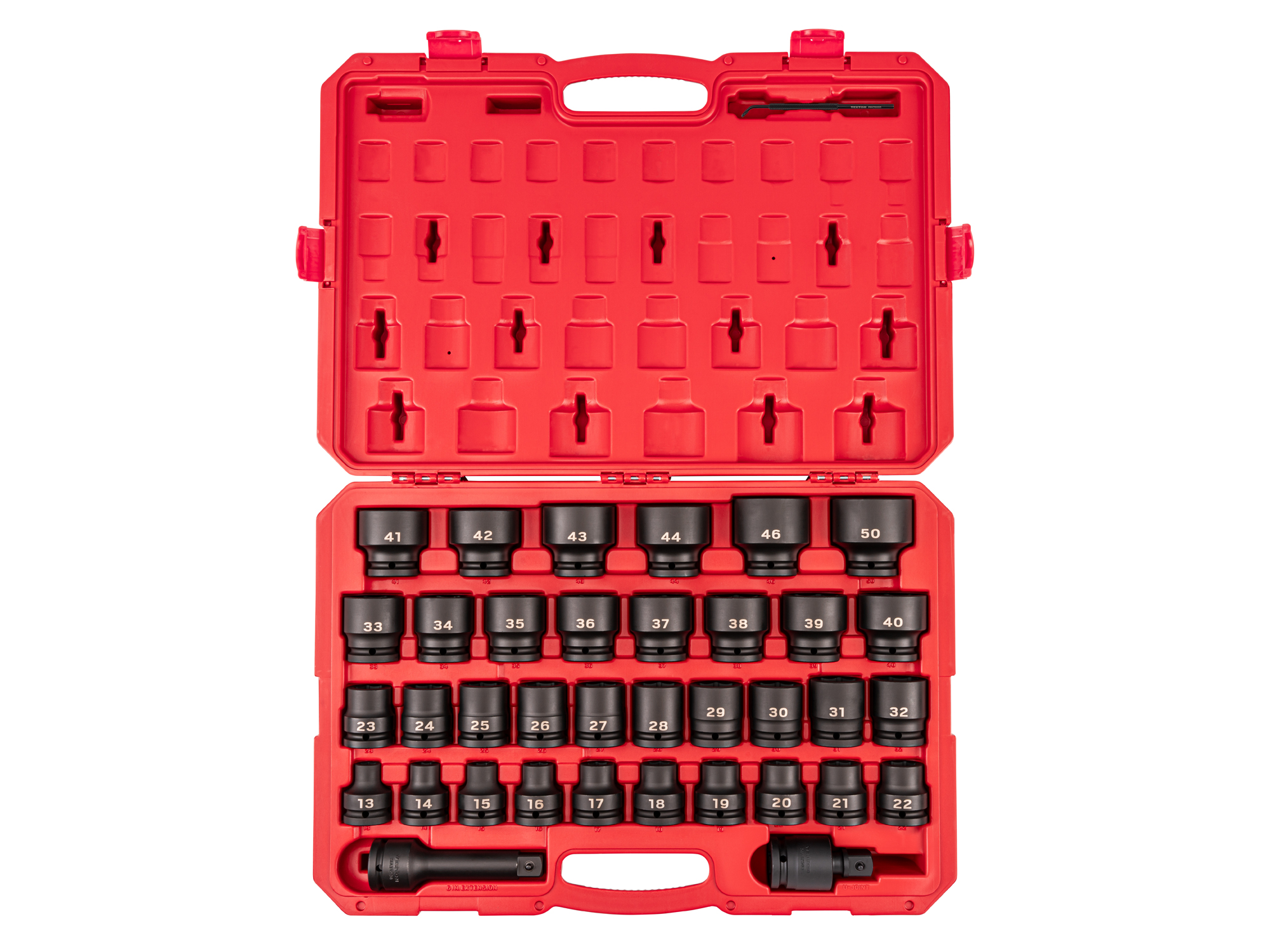 3/4 Inch Drive Shallow 6-Point Impact Socket Set (37-Piece) | TEKTON