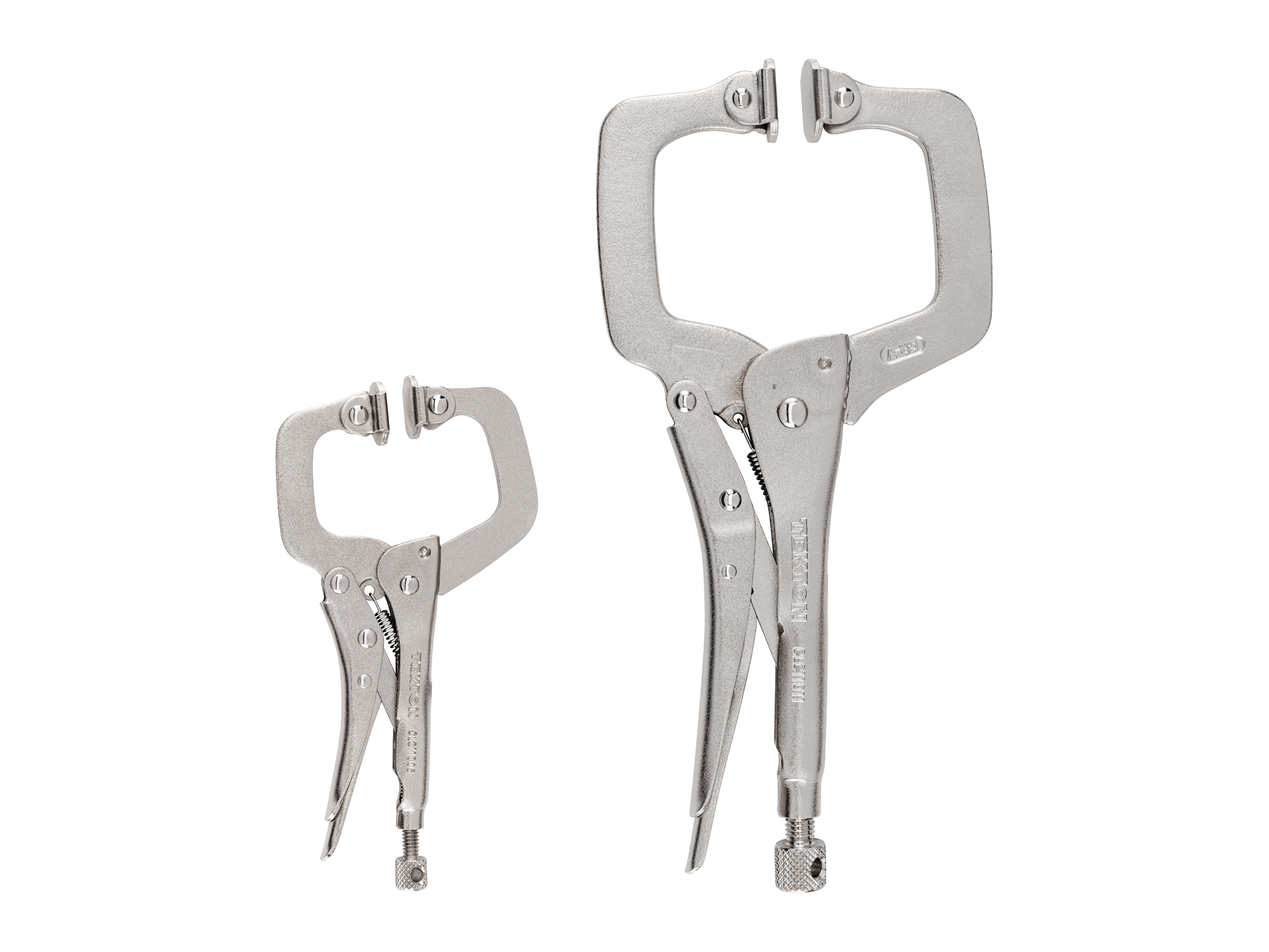 2-Piece Swivel Pad Locking C-Clamp Set | TEKTON | CLC91101