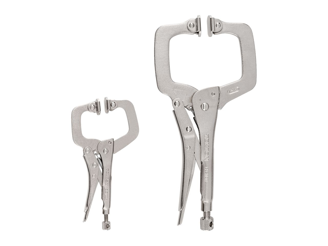 2-Piece Swivel Pad Locking C-Clamp Set | TEKTON | CLC91101