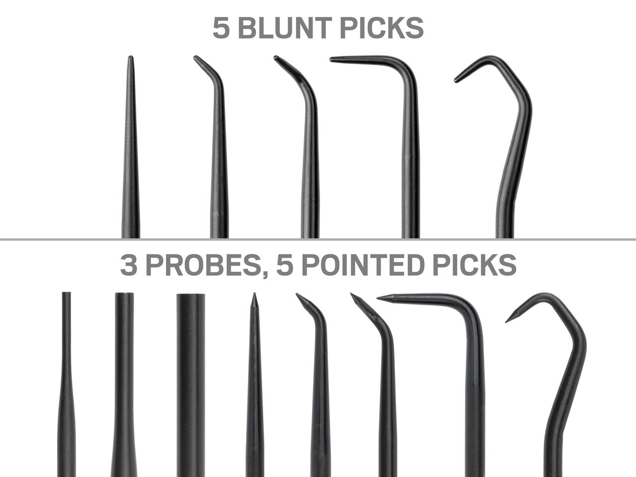 Pick, Hook, Probe, and Mini Pry Bar Set (27-Piece) | TEKTON