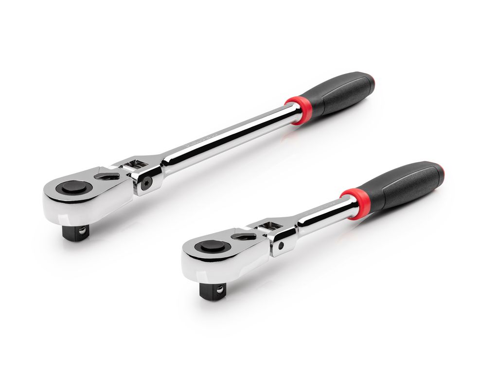 2-Piece 1/2 Inch Drive Flex Quick-Release Comfort Grip Ratchet Set | TEKTON