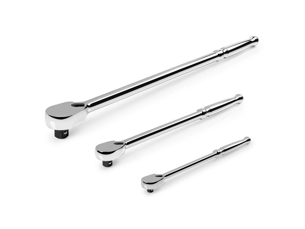 1/4, 3/8, 1/2 Inch Drive Non-Quick-Release Long Ratchet Set | TEKTON