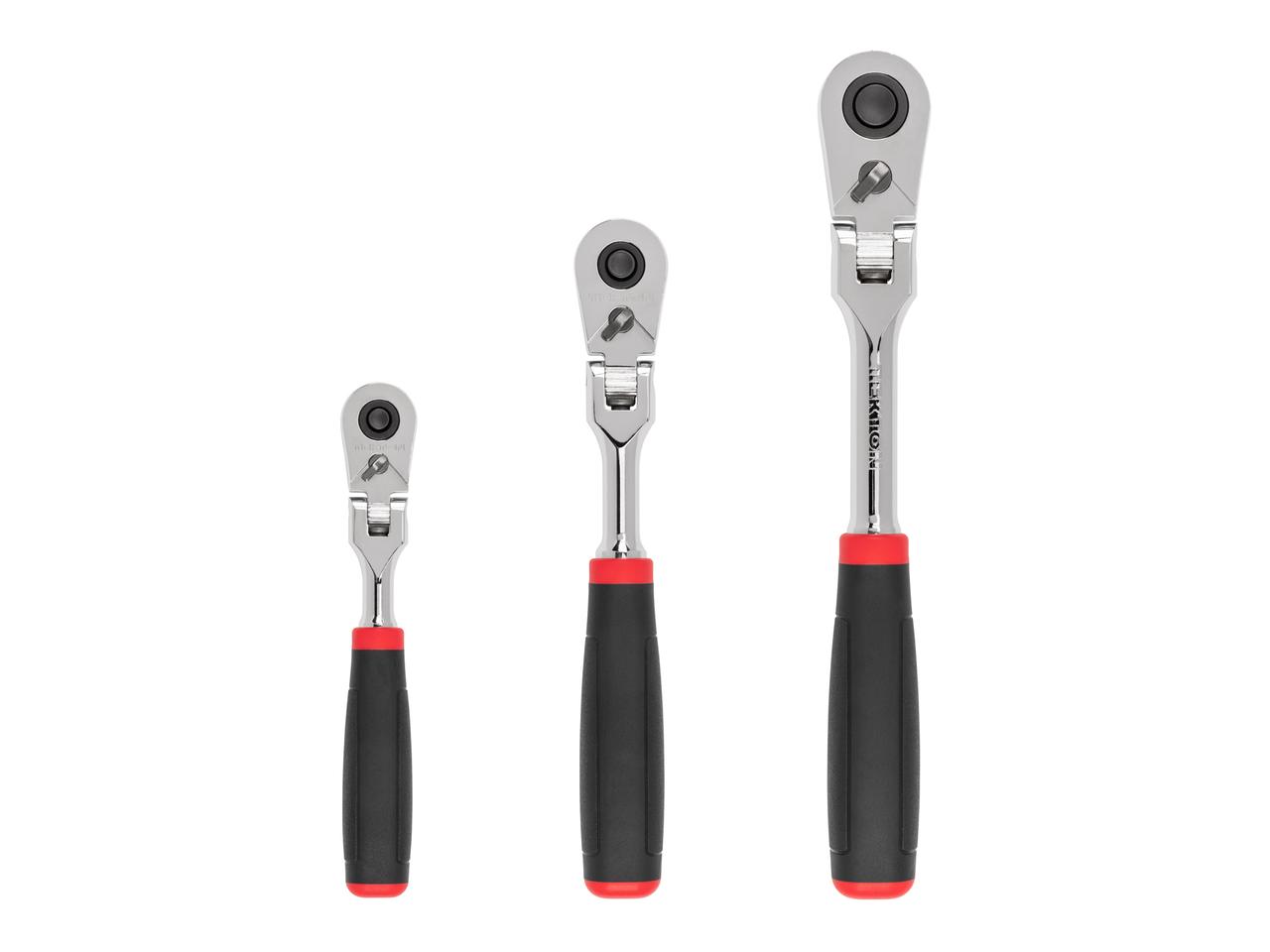 3-Piece Flex Quick-Release Comfort Grip Ratchet Set | TEKTON