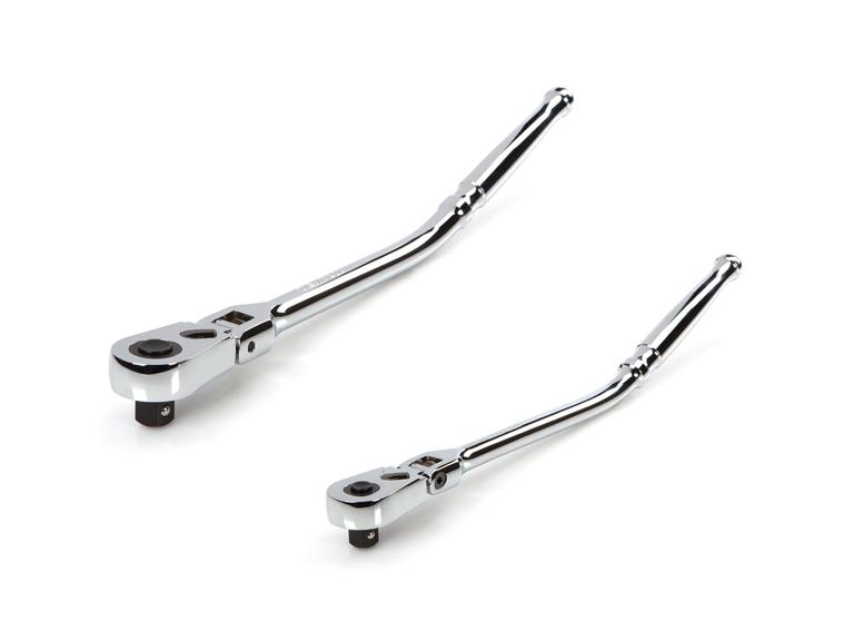 2-Piece Flex Bent Handle Quick-Release Long Ratchet Set | TEKTON