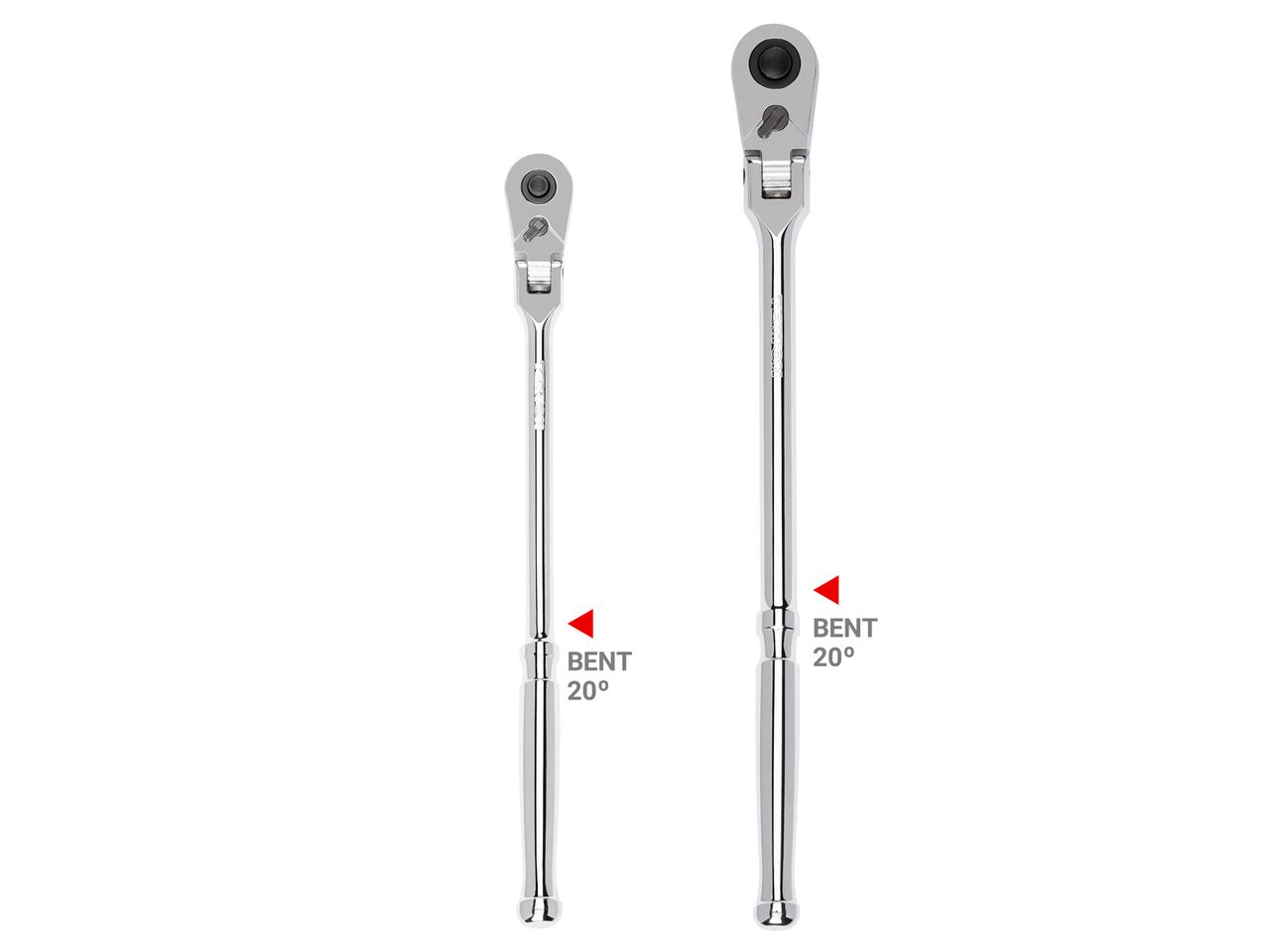 2-Piece Flex Bent Handle Quick-Release Long Ratchet Set | TEKTON
