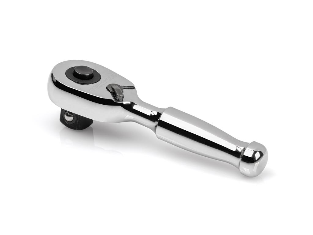 3/8 Inch Drive x 3 Inch Quick-Release Small Body Stubby Ratchet | TEKTON