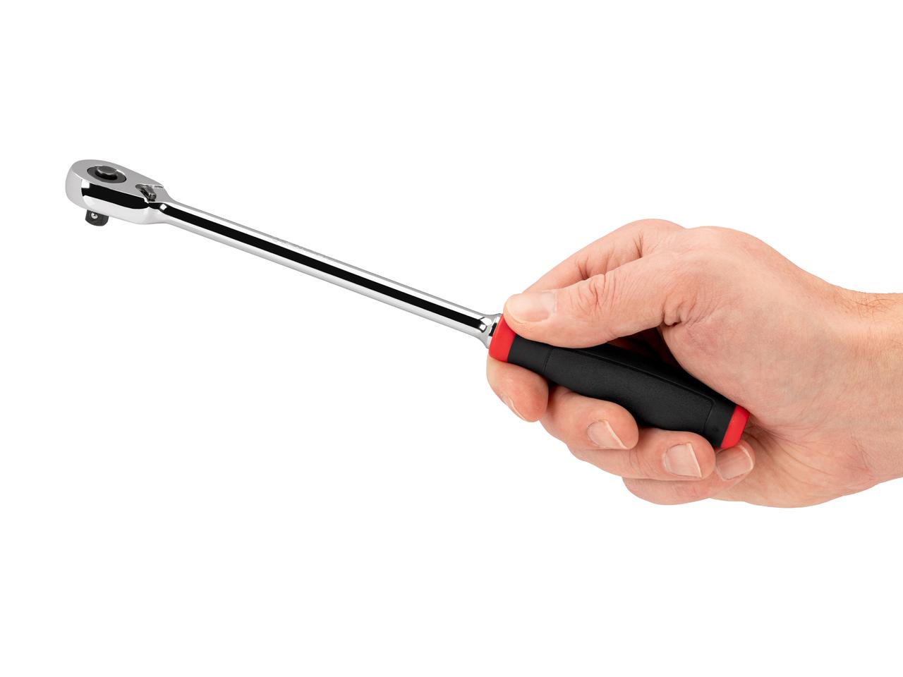 1/4 Inch Drive x 9 Inch Quick-Release Comfort Grip Long Ratchet | TEKTON