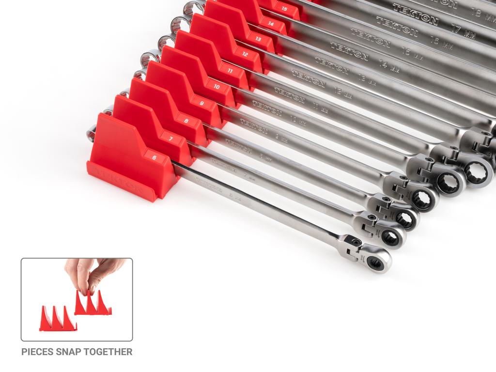 Fixed/Flex Ratcheting Wrench Set with Organizer (34-Piece) | TEKTON
