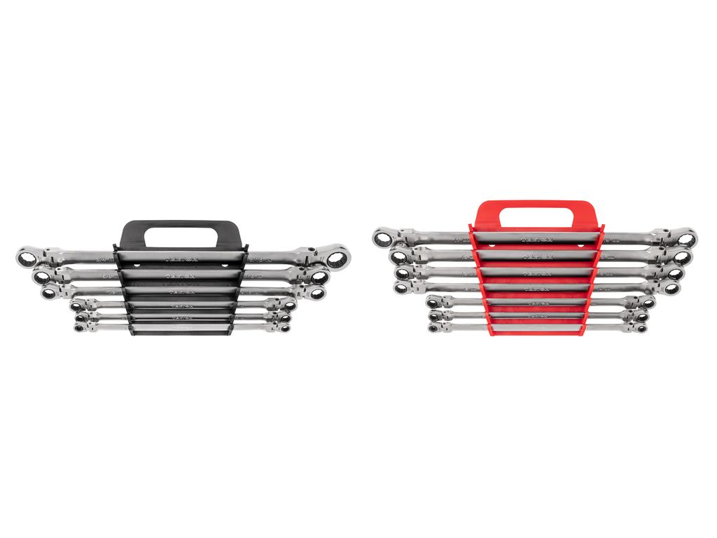 13-Piece Long Flex Ratcheting Box End Wrench Set with Holder | TEKTON