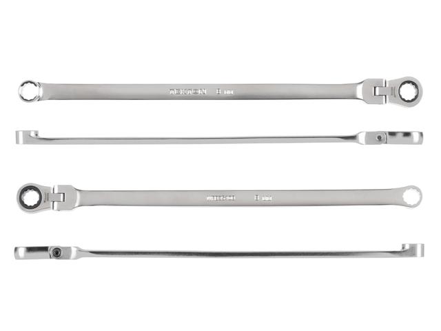 8 mm Fixed/Flex Head Long 12-Point Ratcheting Box End Wrench | TEKTON