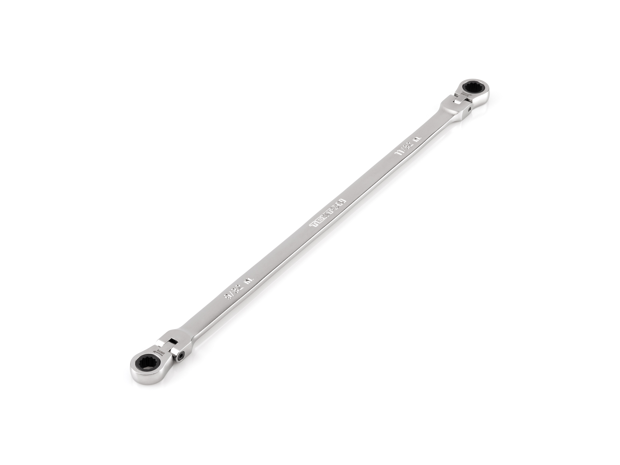 9/32 x 11/32 Inch Long Flex Head Ratcheting Box End Wrench | TEKTON