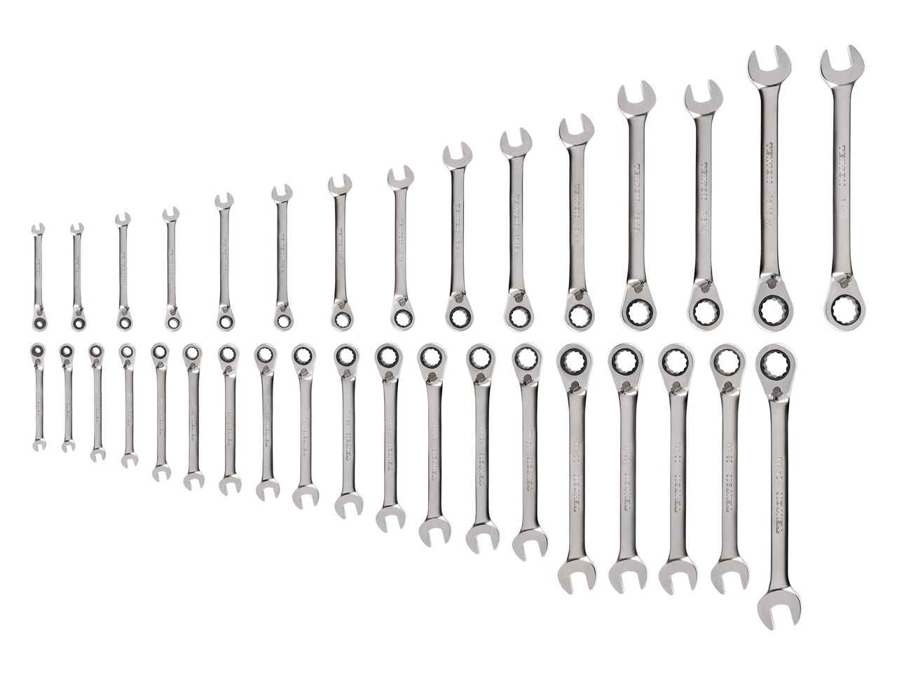 34-Piece Reversible Ratcheting Wrench Set with Organizer | TEKTON