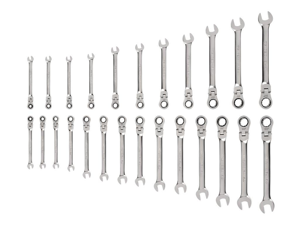 25-Piece Flex Ratcheting Combination Wrench Set | TEKTON
