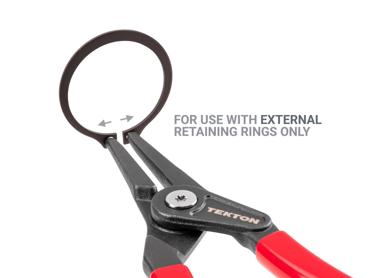 9 Inch External Retaining Ring Pliers (0.090 in. Tip) | TEKTON