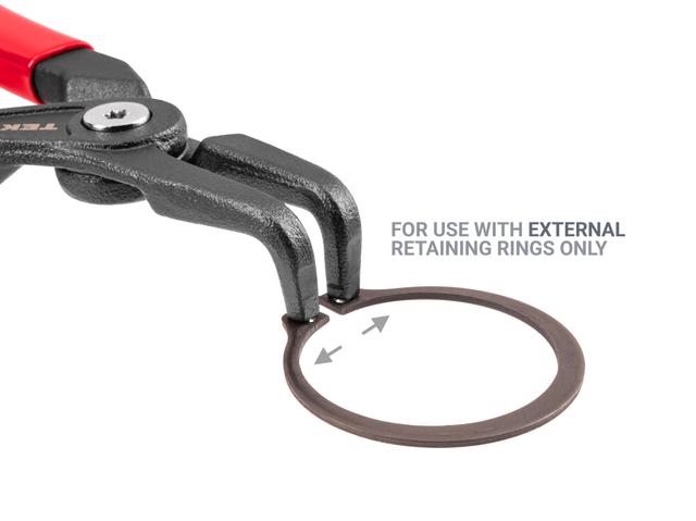 9 Inch 90-Degree External Retaining Ring Pliers (0.090 in.) | TEKTON