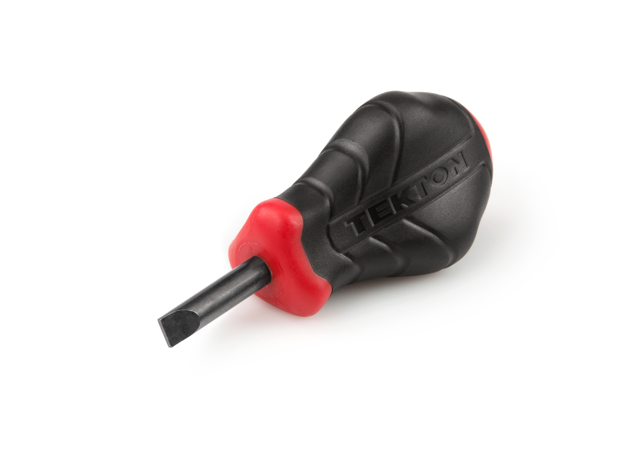 Stubby 1/4 Inch Slotted High-Torque Screwdriver (Black Oxide) | TEKTON