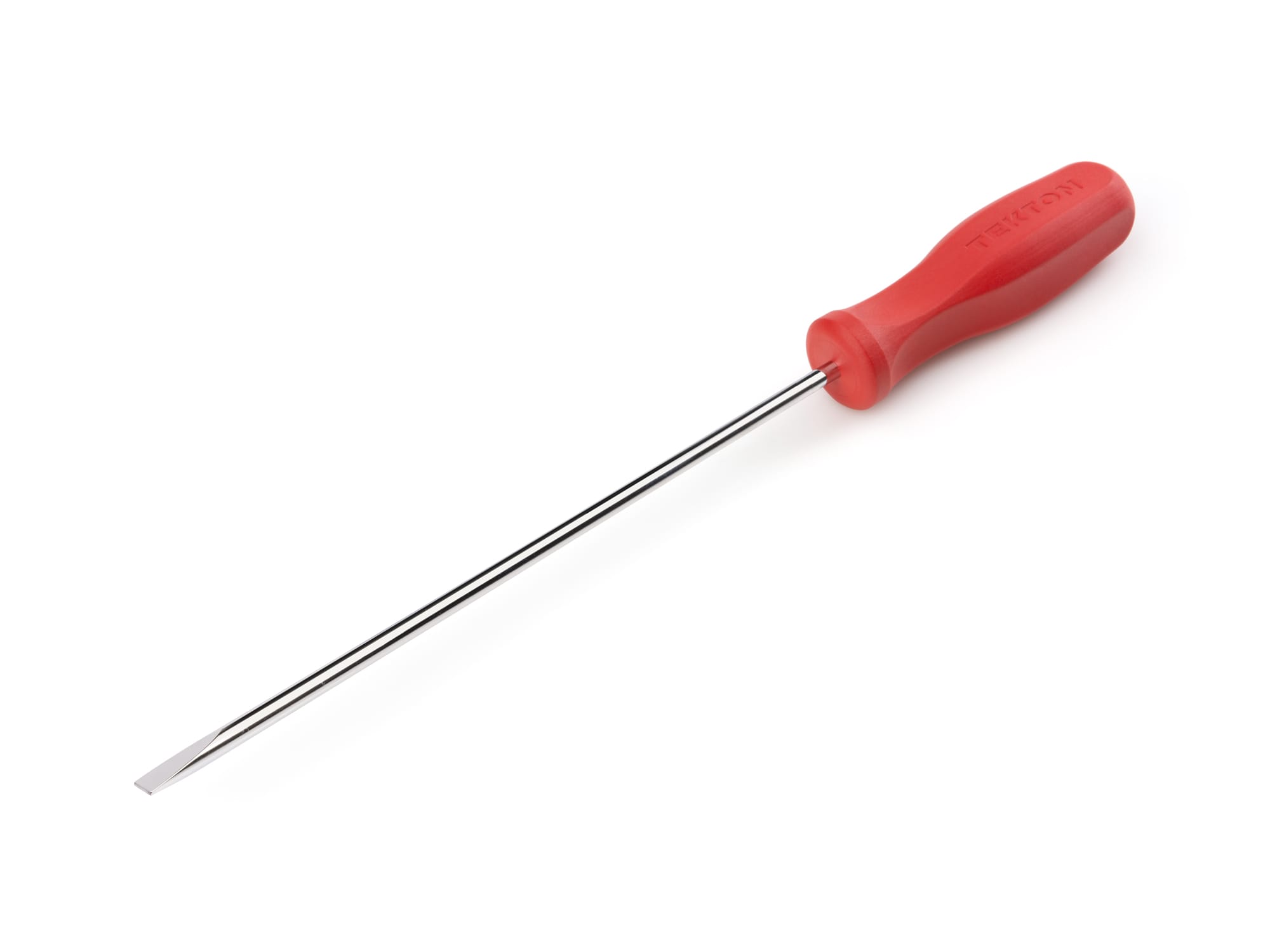 Long 3/16 Inch Slotted Hard-Handle Screwdriver | TEKTON