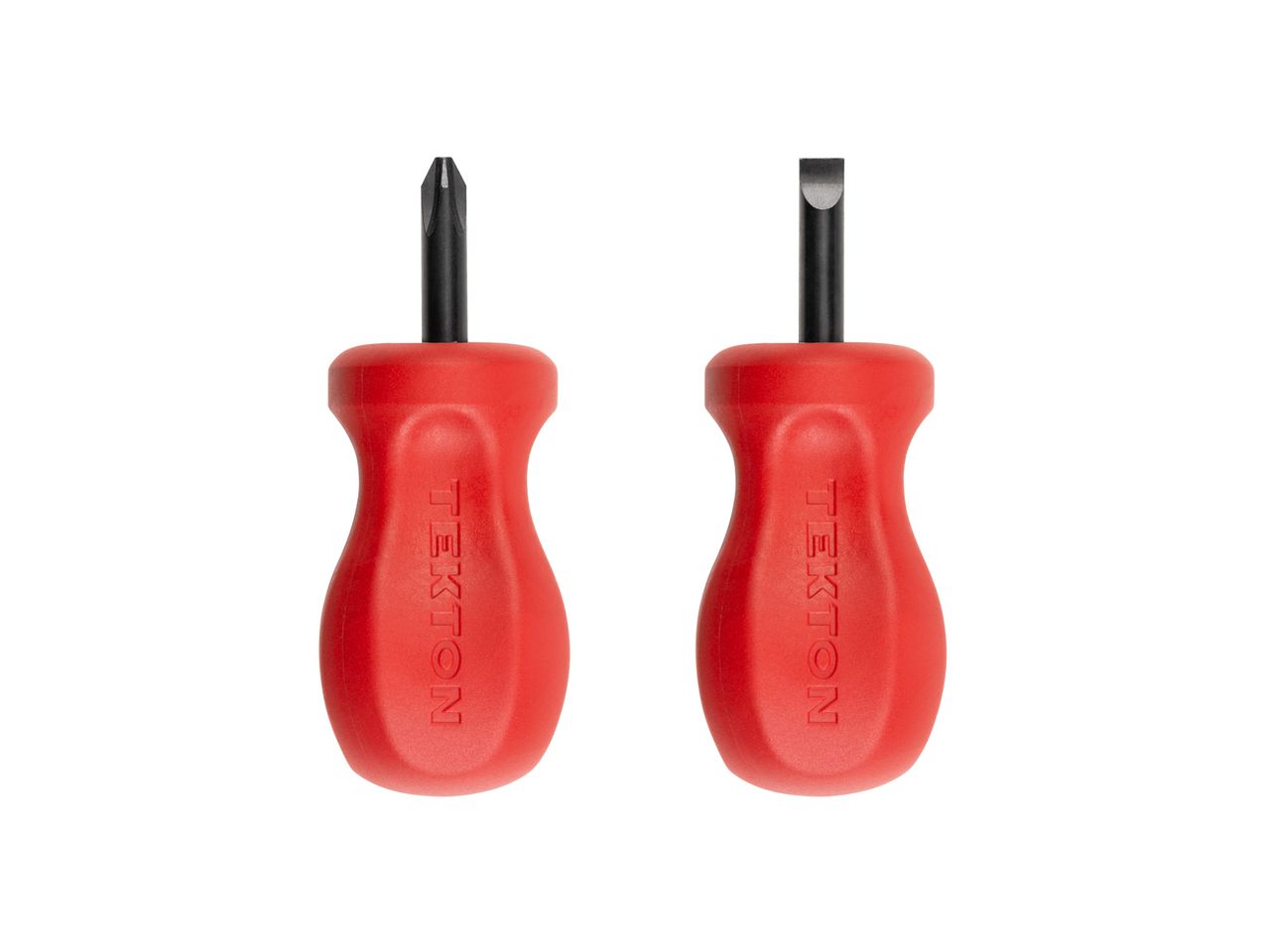 2-Piece Stubby Hard-Handle Black Oxide Blade Screwdriver Set | TEKTON