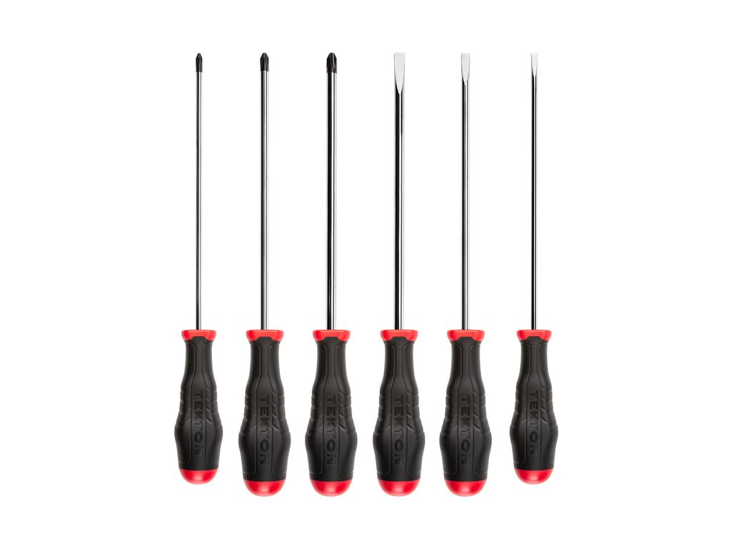 Long High-Torque Screwdriver Set (6-Piece) | DRV43017 | TEKTON