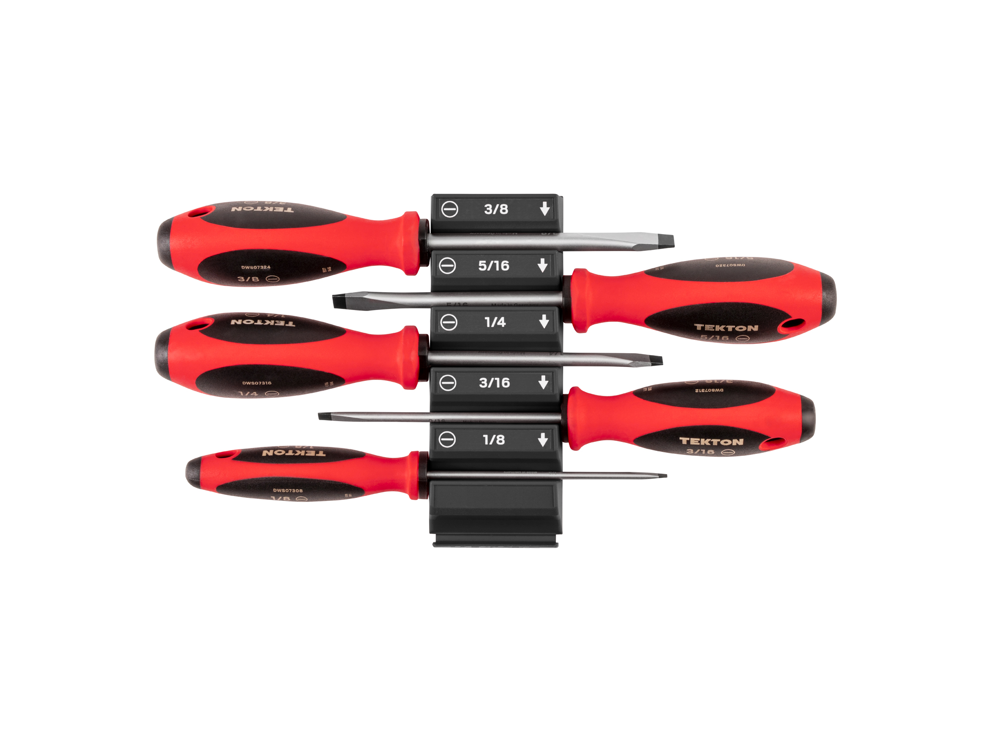 Slotted Screwdriver Set with Organizers, (1/8–3/8 in.) | TEKTON