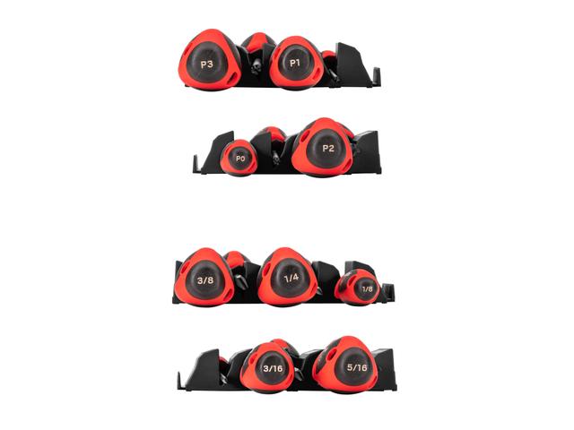 Phillips and Slotted Screwdriver Set with Organizers, 9-Piece | TEKTON