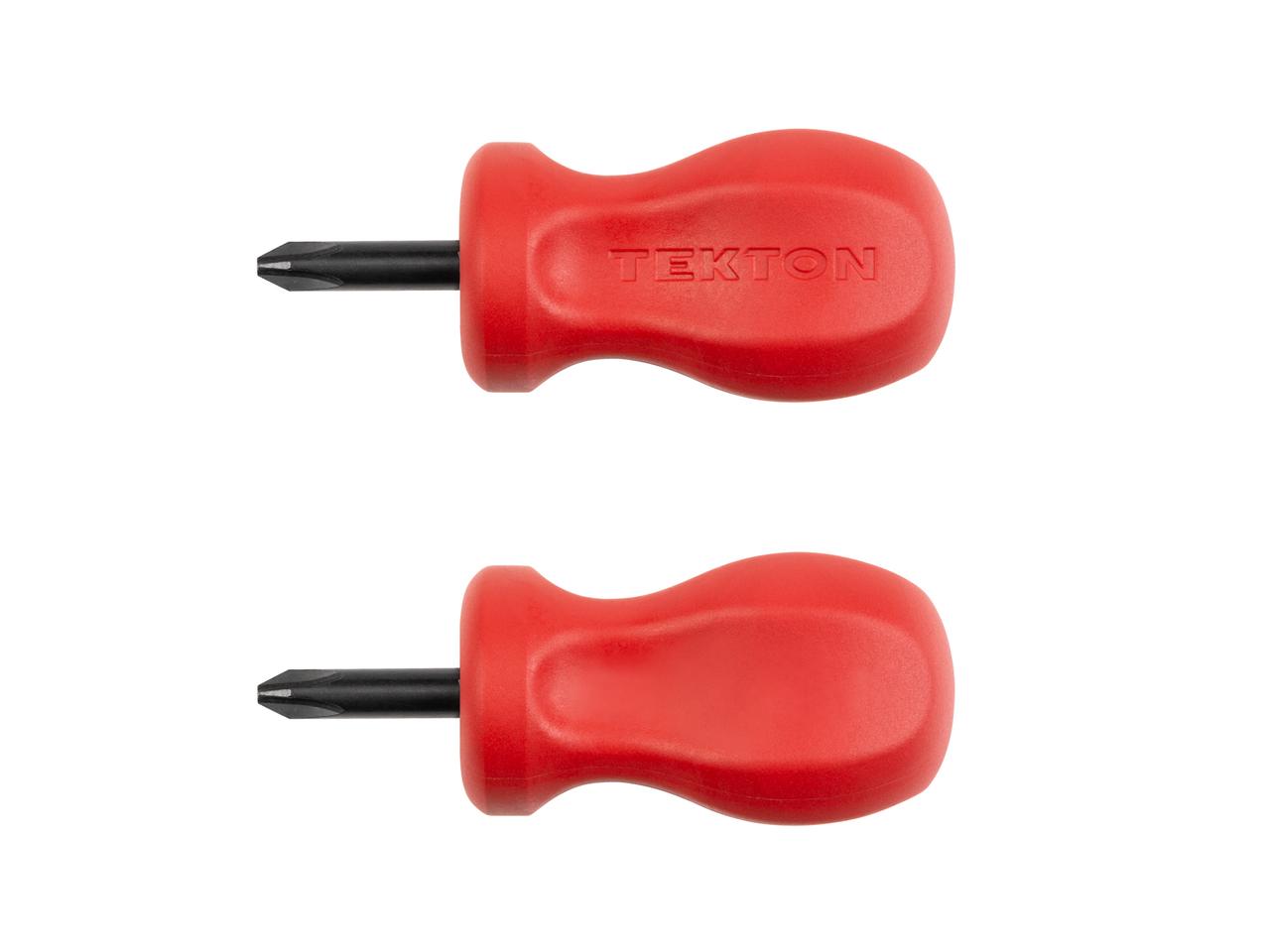 Stubby #2 Phillips Hard Handle Black Oxide Blade Screwdriver | TEKTON | X12
