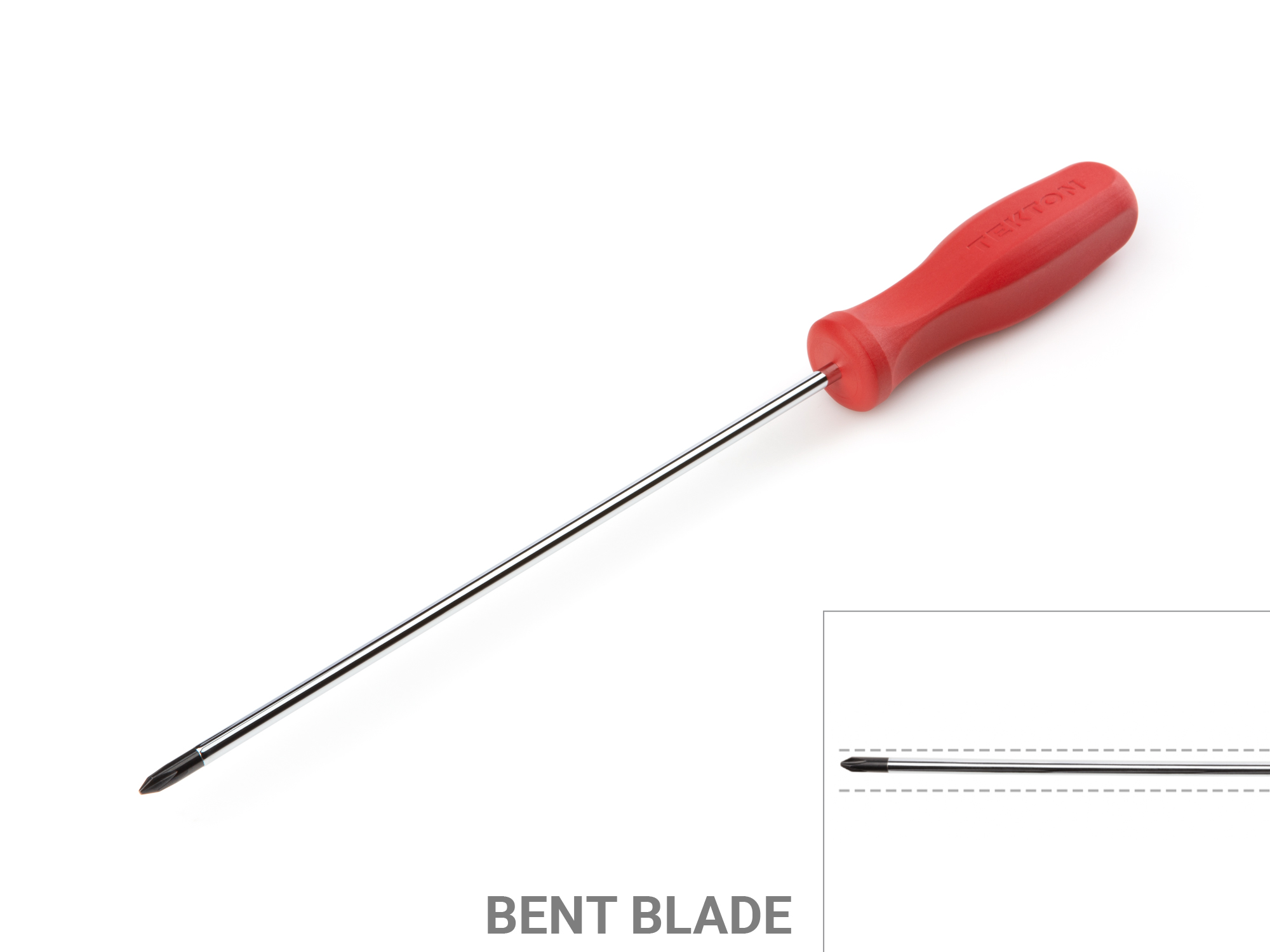 Long #1 Phillips Hard Handle Screwdriver (Blemished) | TEKTON