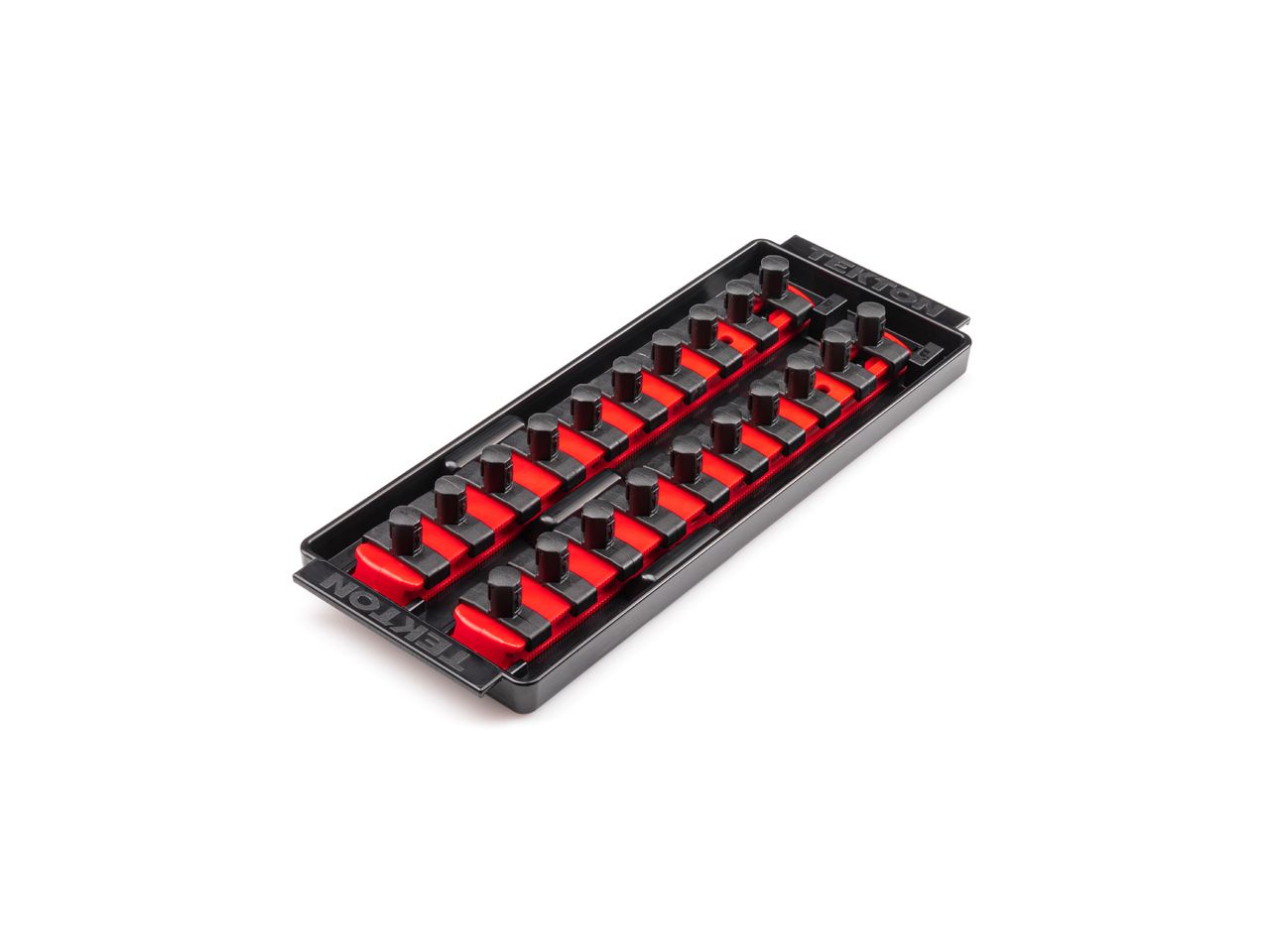 3/8 Inch Drive 2-Rail Socket Organizer Set, 20-Tool (Red) | TEKTON | USA