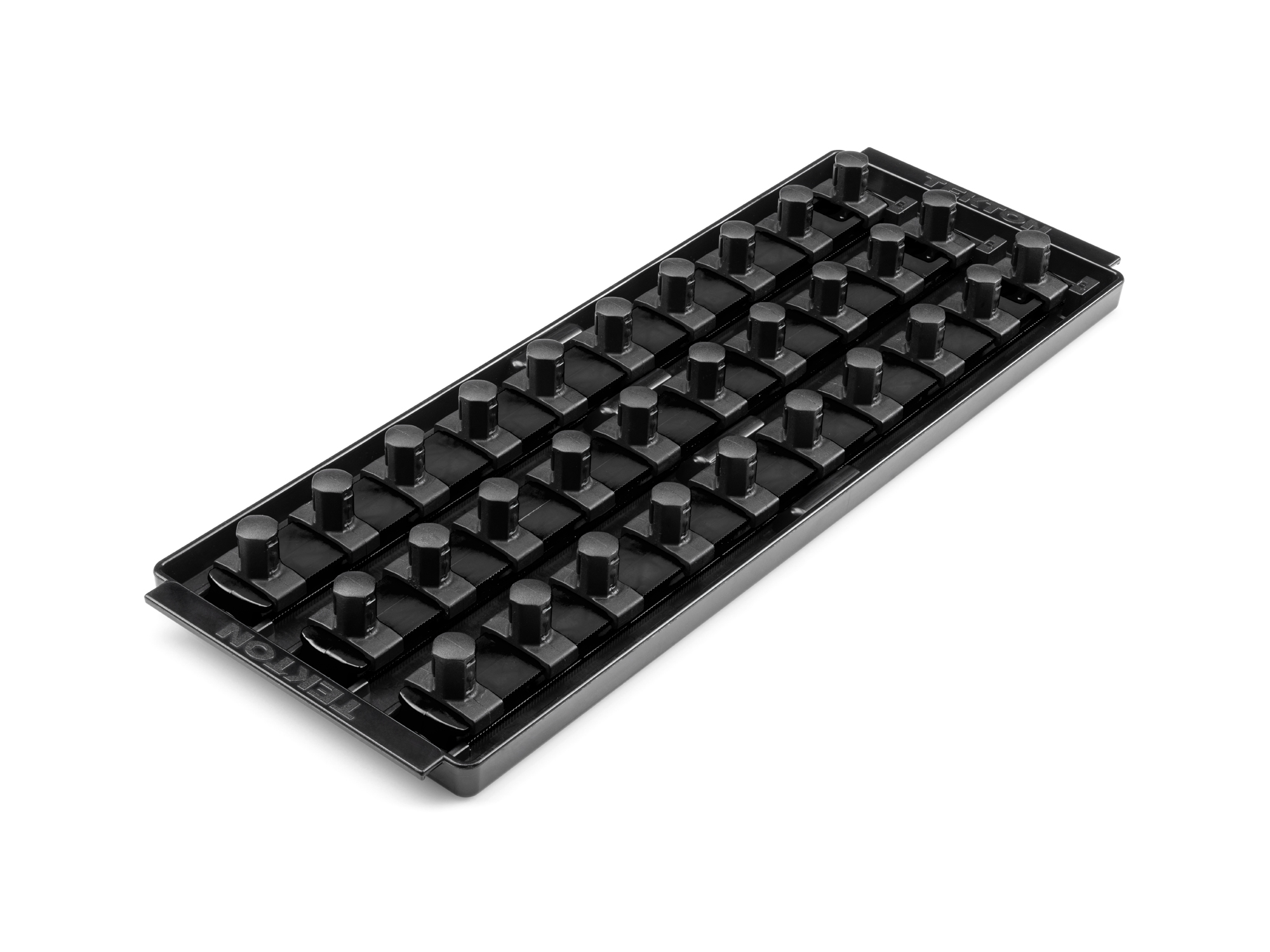 1/2 Inch Drive 3-Rail Socket Organizer Set, 30-Tool (Black) | TEKTON | USA